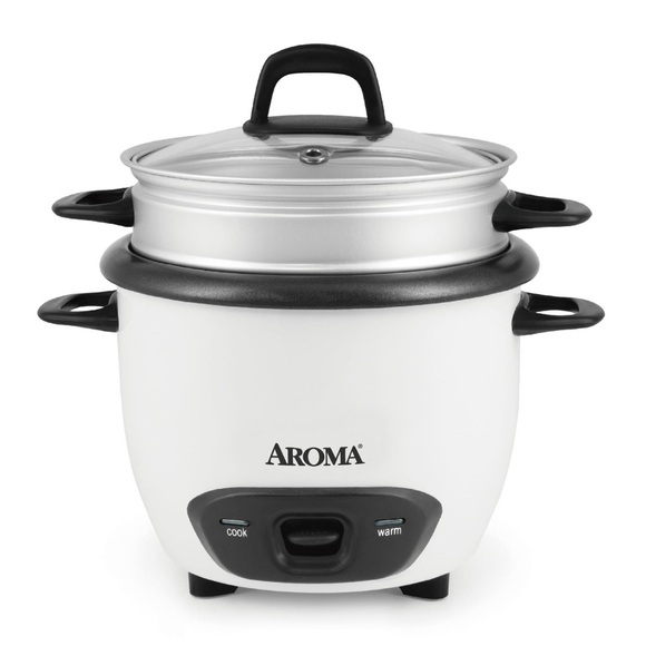 Kitchen | Aroma White Rice Cooker With Black Accents | Poshmark